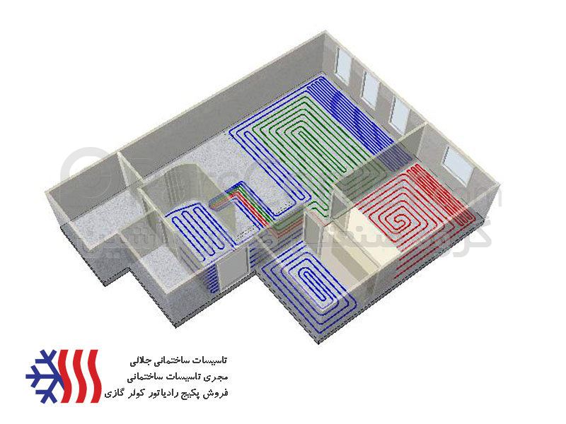 طراحی و اجرای سیستم گرمایش کف خدمات اجرای تاسیسات در پارس سنتر